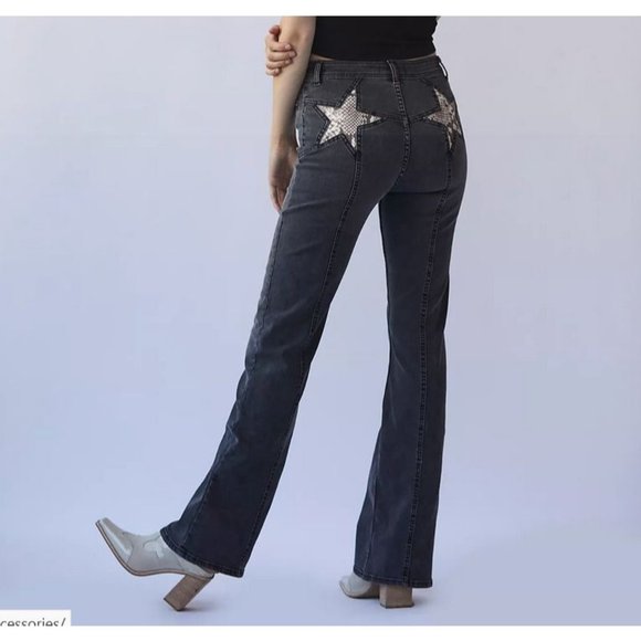 Free People | Jeans | Free People Firecracker Flare Jeans Brown Snake ...